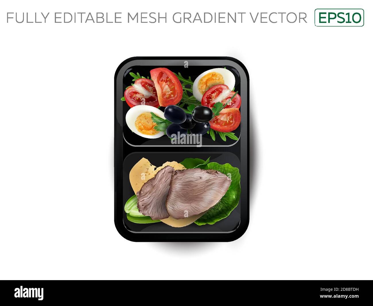 Lettuce cheese egg snack Stock Vector Images - Alamy