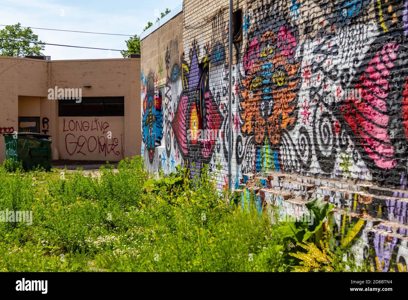 Minneapolis, MN - May 31, 2020: Graffiti at the aftermath scene of the ...
