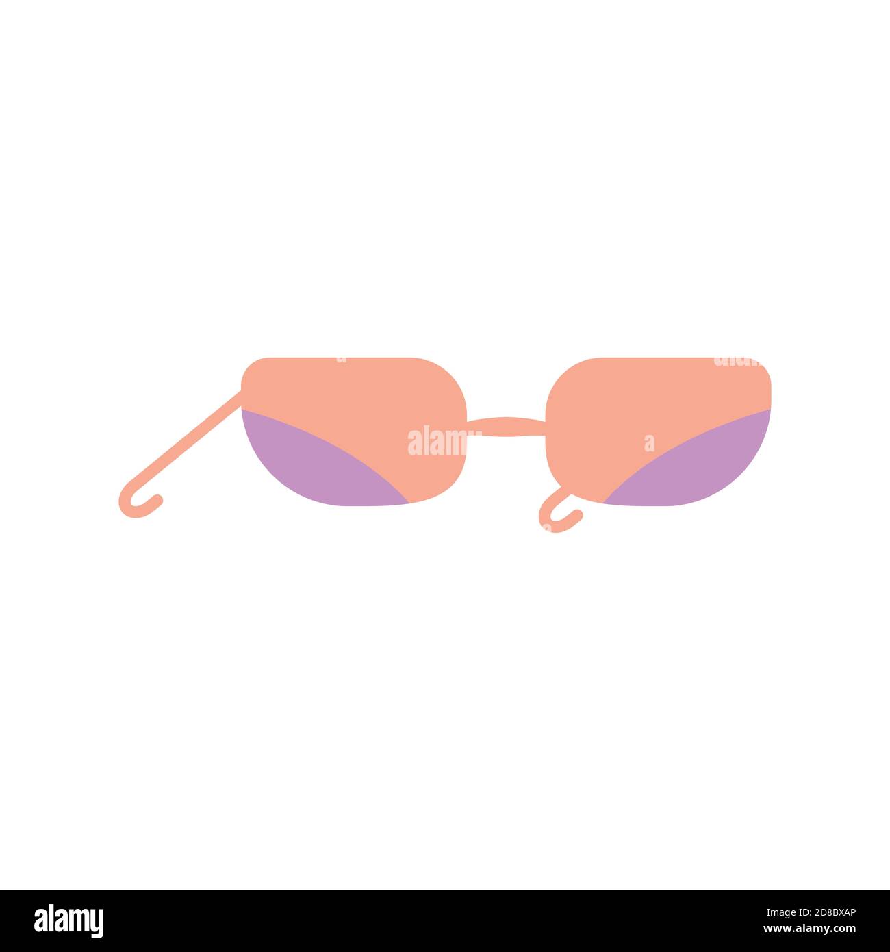 Sunglasses icon flat white Stock Vector Images - Alamy