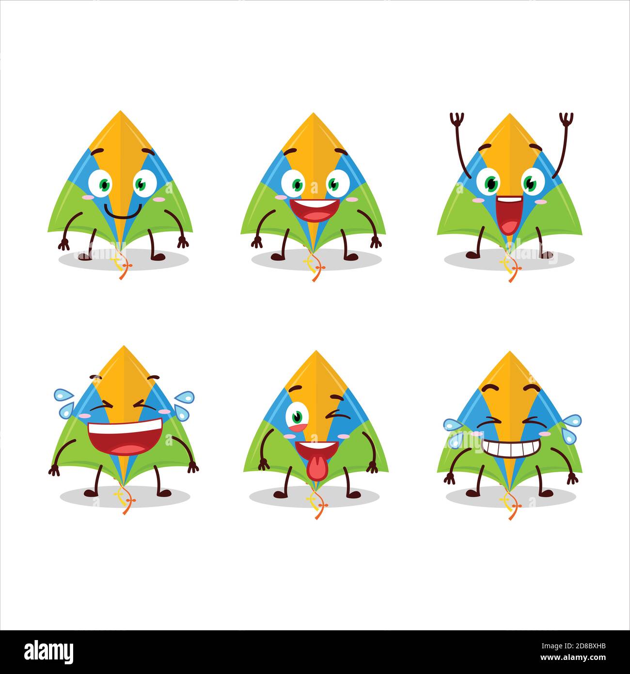 Cartoon character of kite with smile expression Stock Vector Image ...