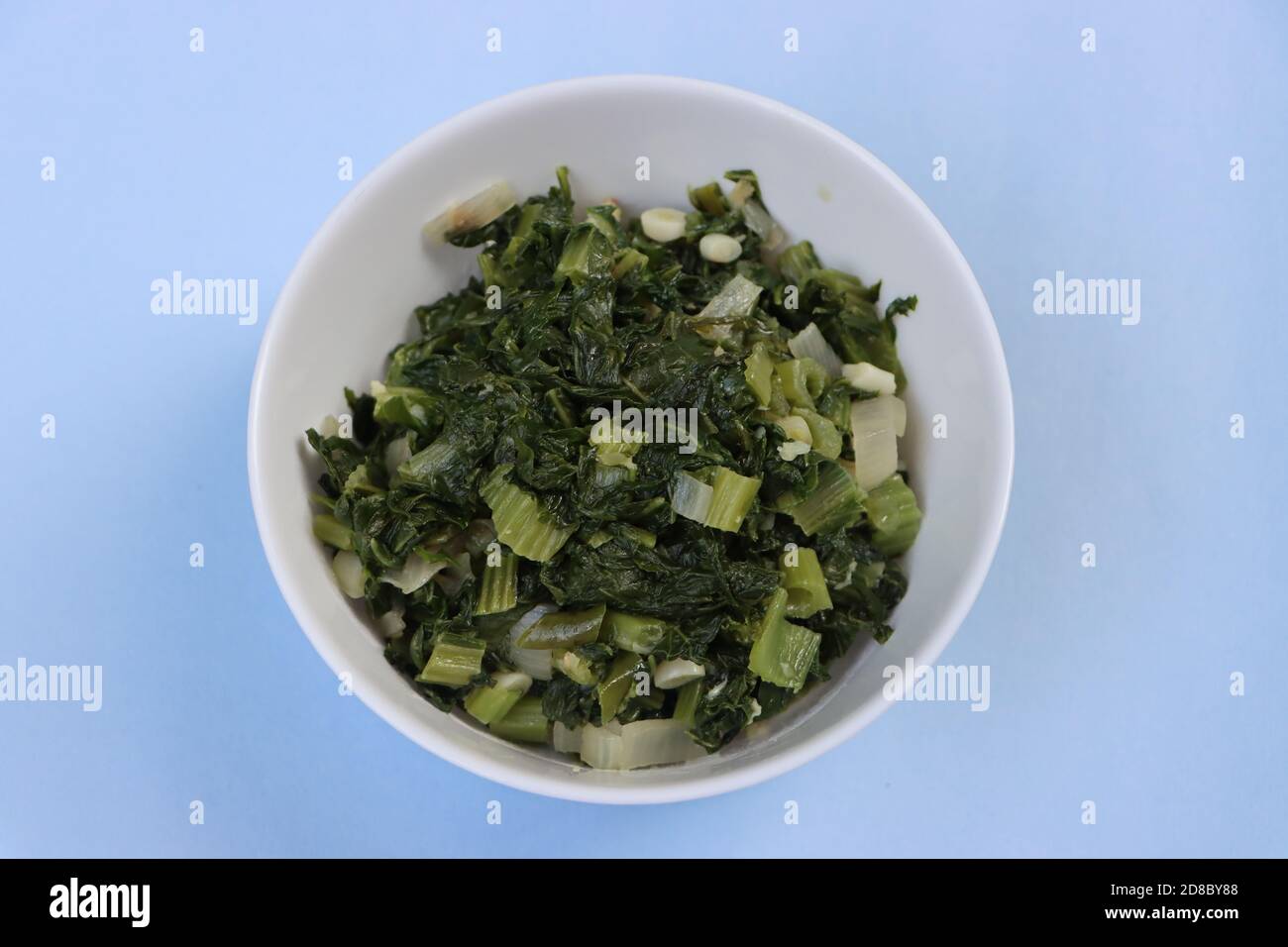 Rayo ko saag fry, stir fry mustard greens, Sikkim or nepali curry Stock ...