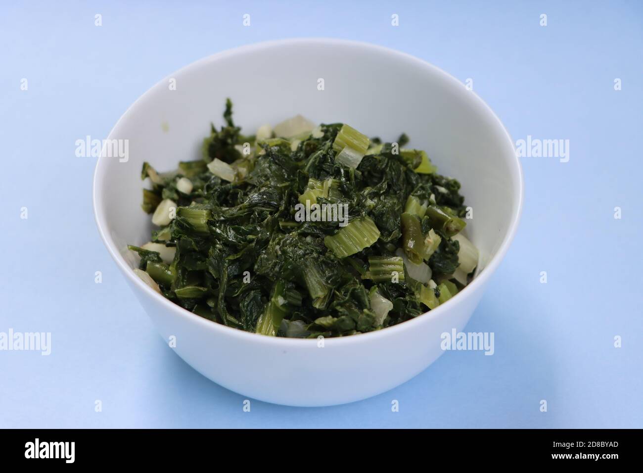 Rayo ko saag fry, stir fry mustard greens, Sikkim or nepali curry Stock ...