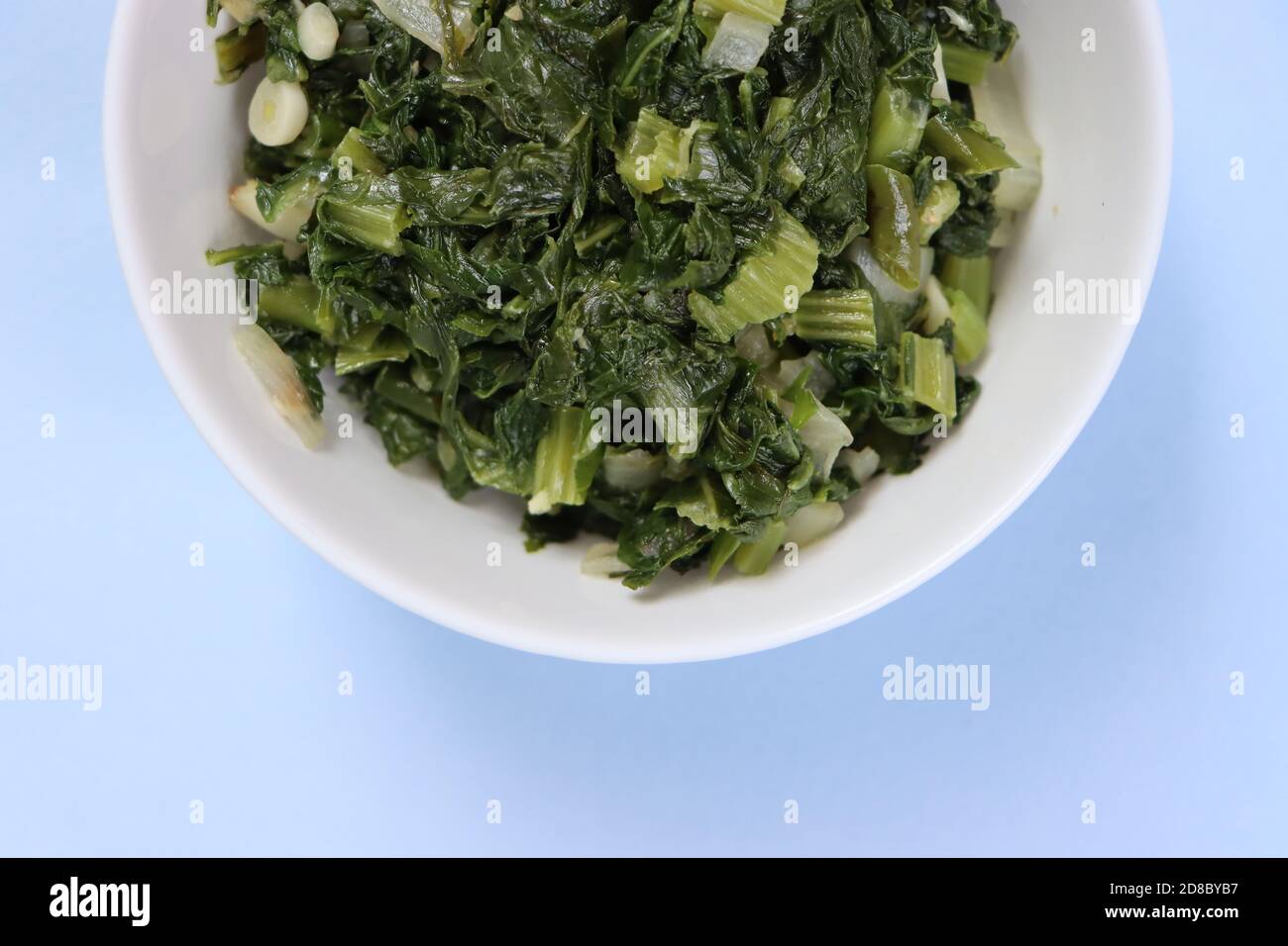 Rayo ko saag fry, stir fry mustard greens, Sikkim or nepali curry Stock ...