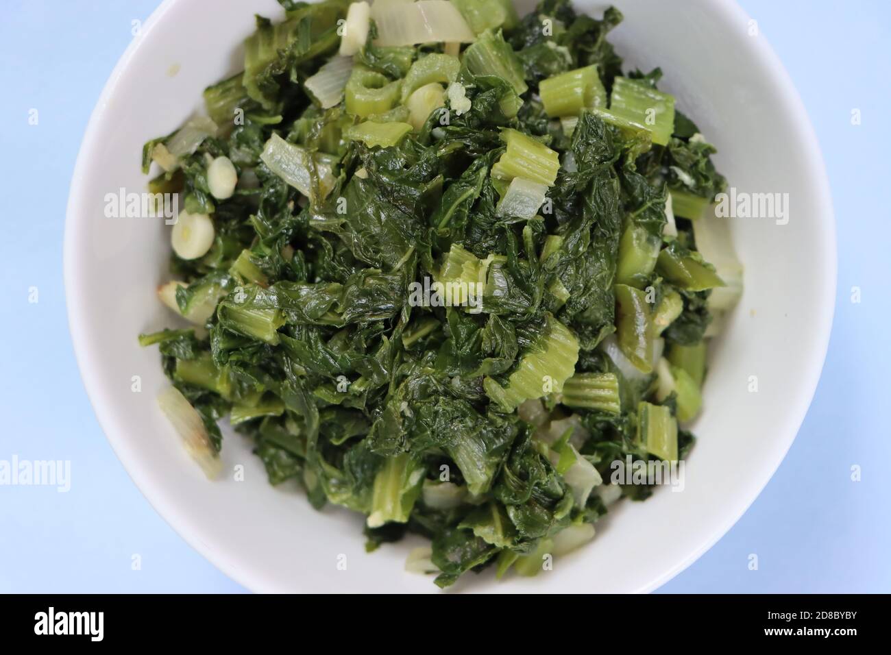 Rayo ko saag fry, stir fry mustard greens, Sikkim or nepali curry Stock ...