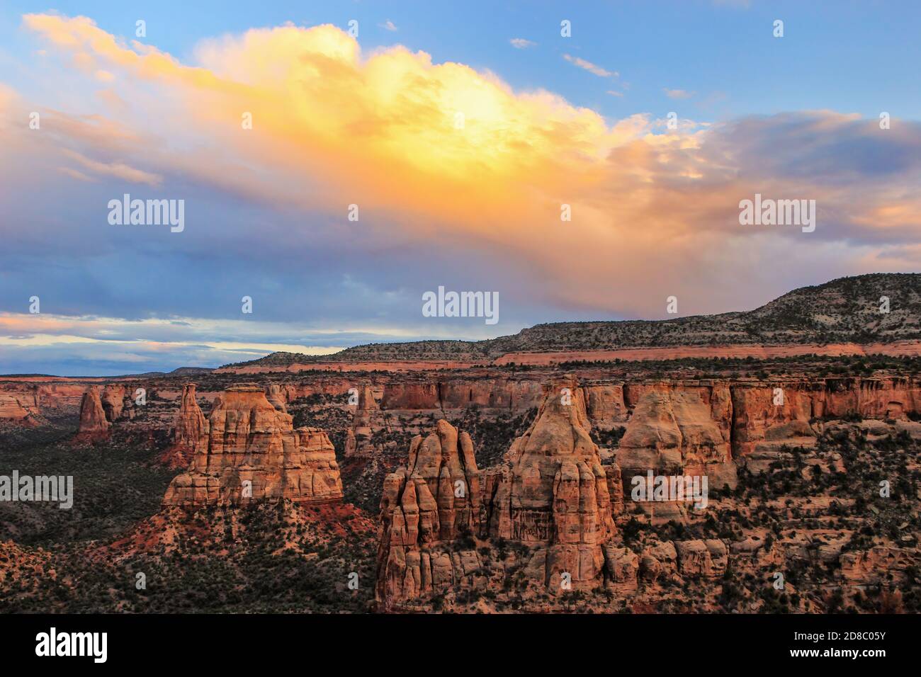 Grand View overlook at sunset, Colorado National Monument, Grand ...