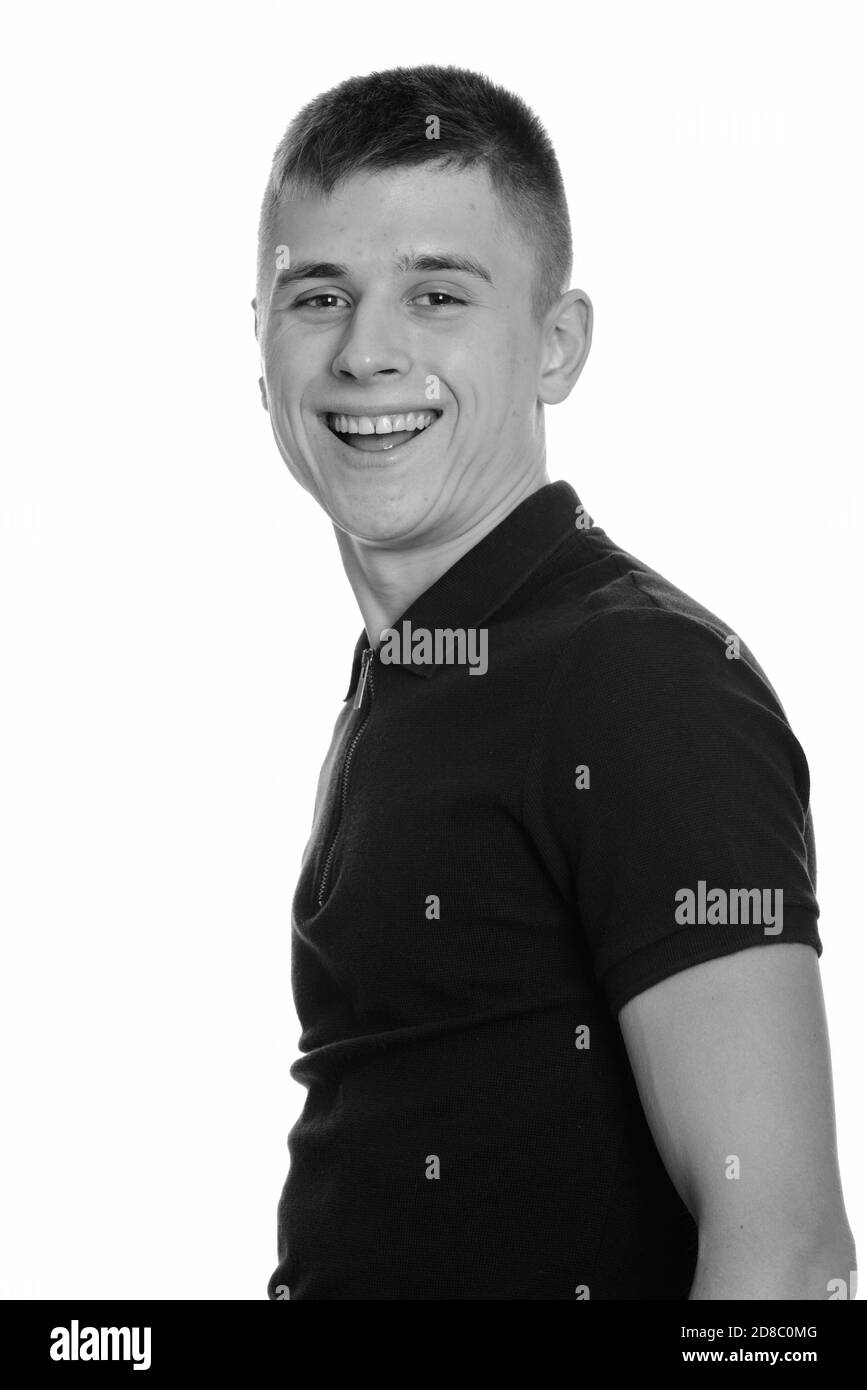 Smiling at camera view Black and White Stock Photos & Images - Alamy