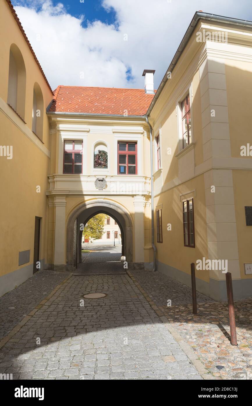 Downtown in Trebon. This is a historical town in South Bohemian Region ...