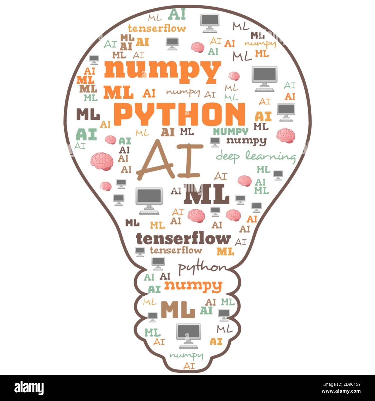 Word Cloud for project and Data science illustration Stock Photo - Alamy