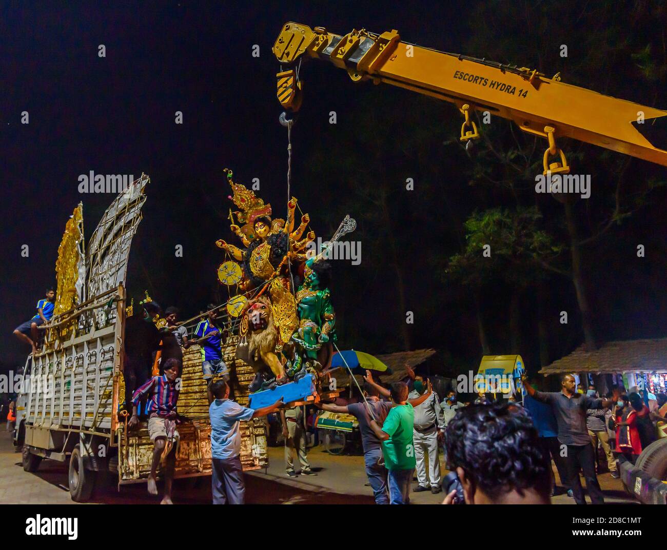 Immerssion of the Idol of Goddess Durga in the Water after Durga Puja ...