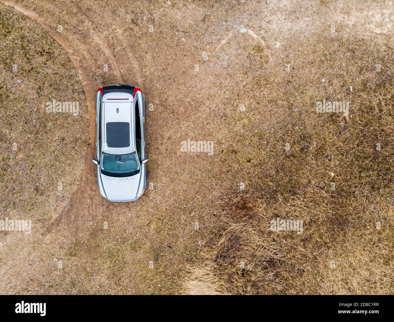 Silver car aerial hi-res stock photography and images - Alamy