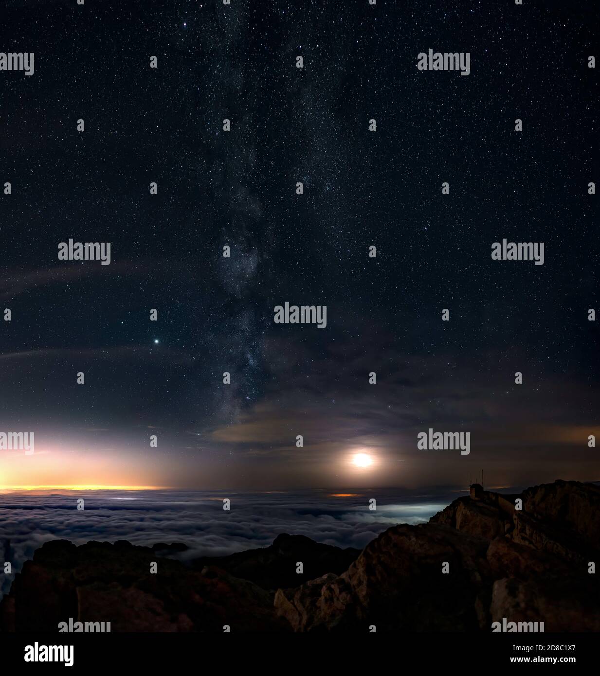 Breathtaking view of the night sky full of shining stars - great for ...