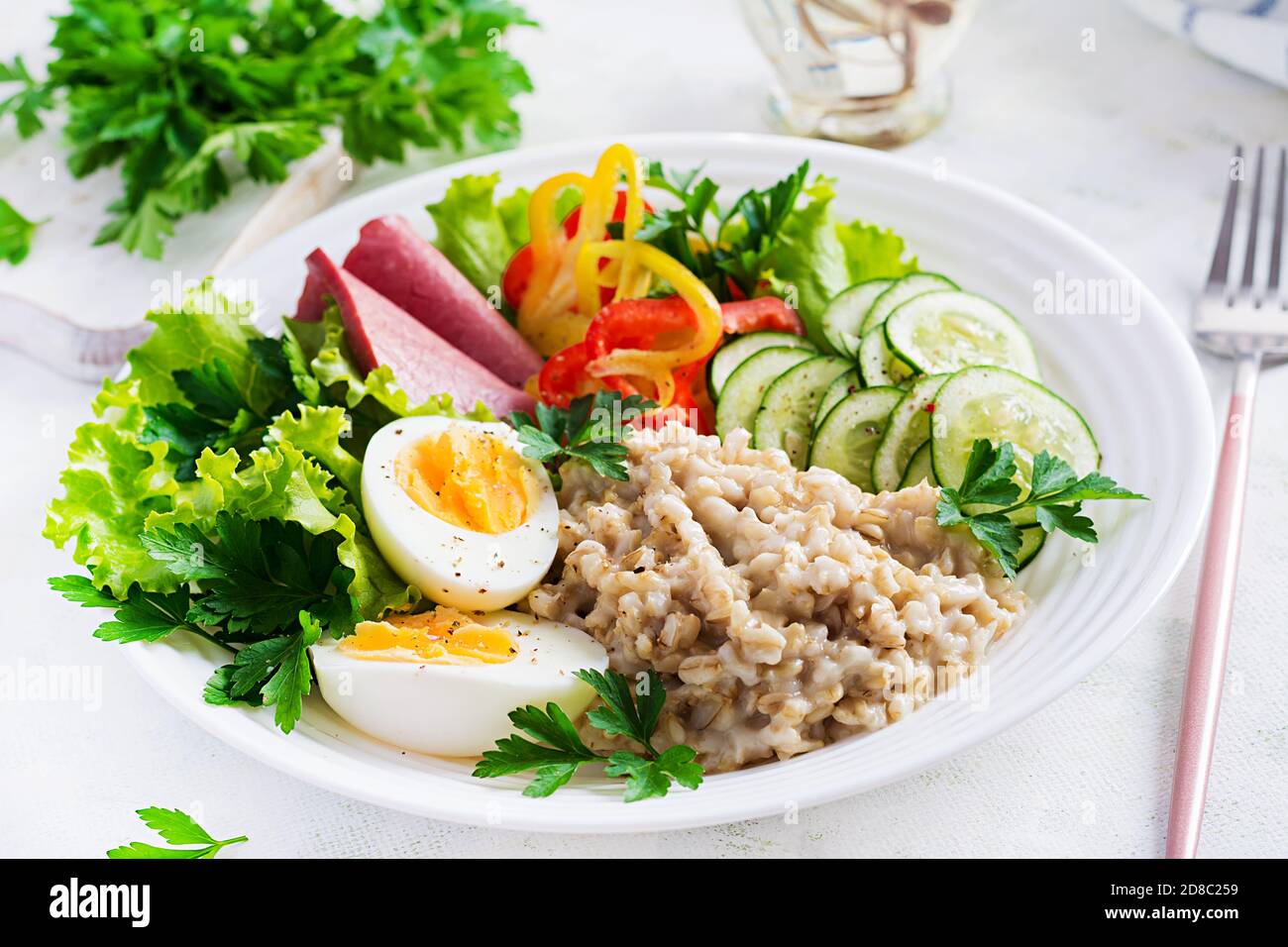 Boiled egg and ham hi-res stock photography and images - Alamy