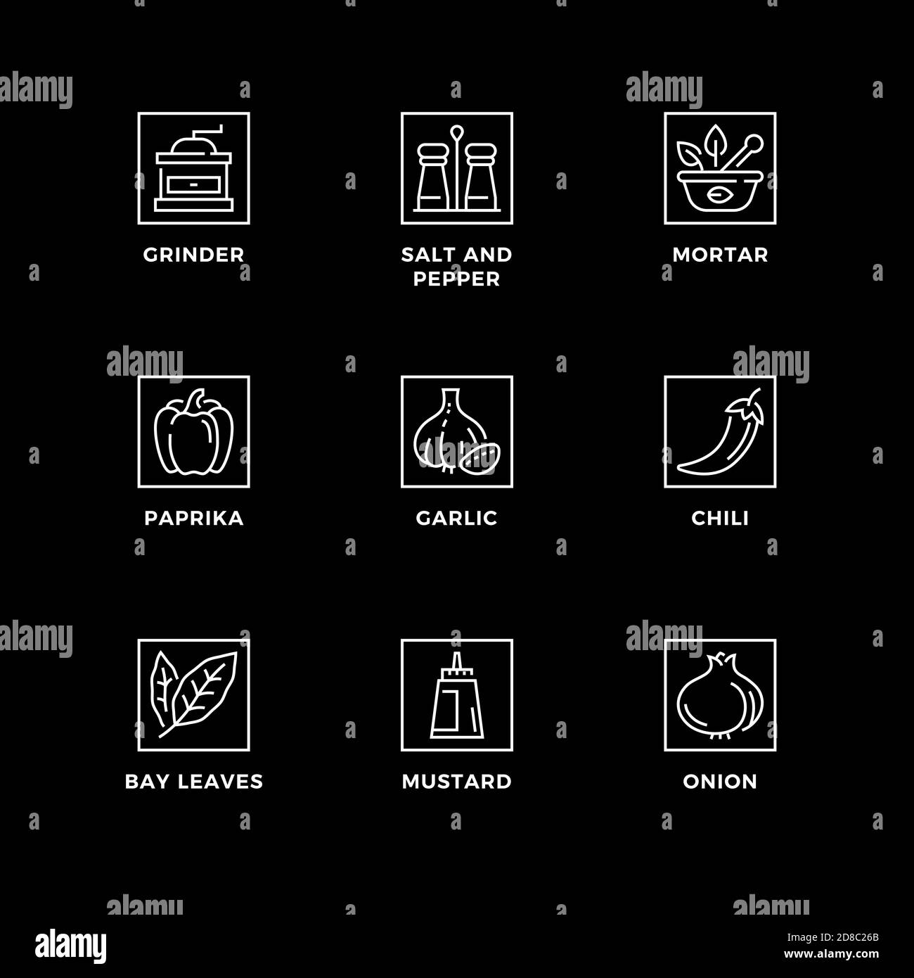 Spices herb spice herbs Black and White Stock Photos & Images - Alamy