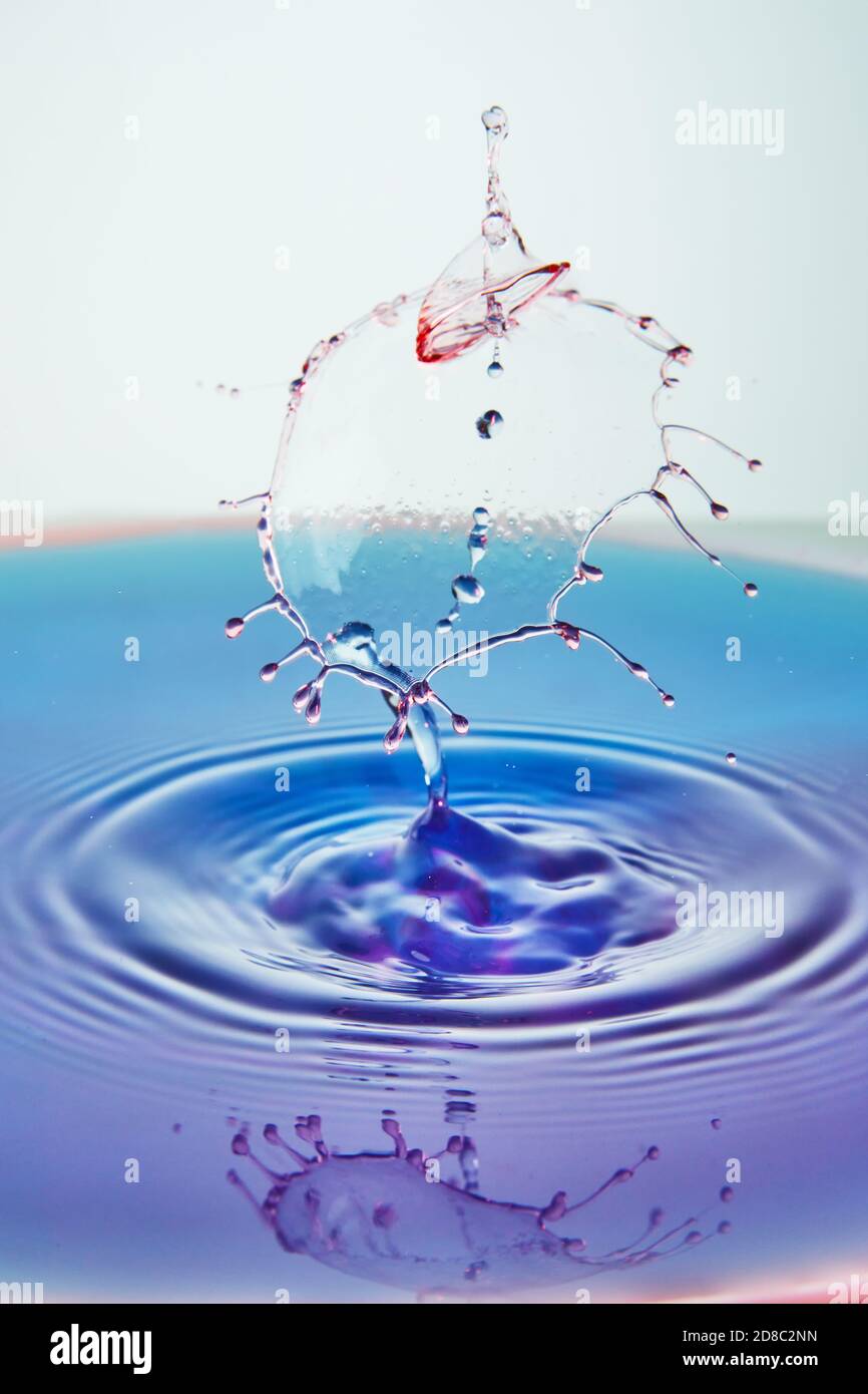 Abstract background of splash of color water, collision of colored ...