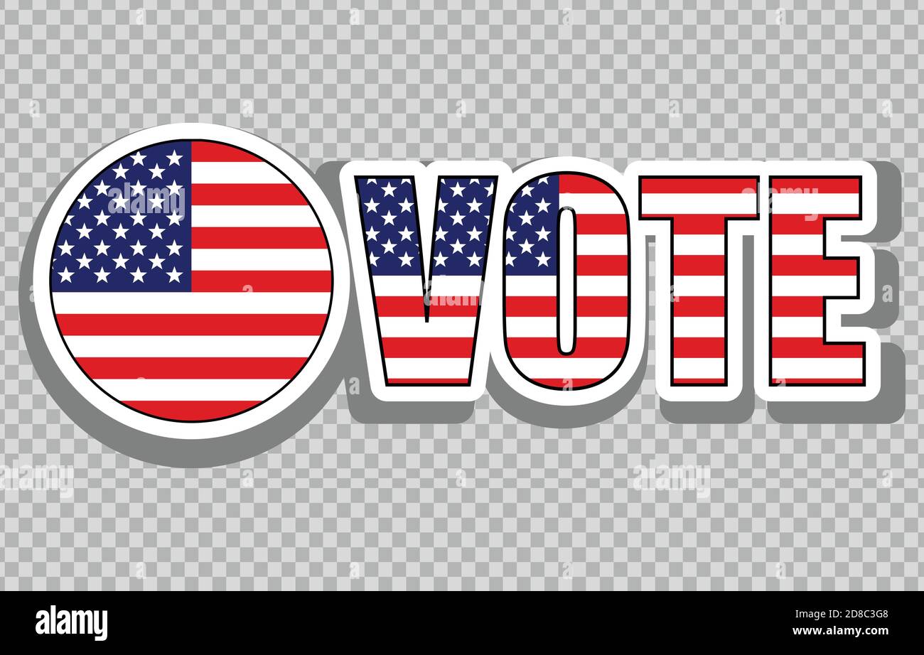 american elections vote vector illustration set. collection of badge ...