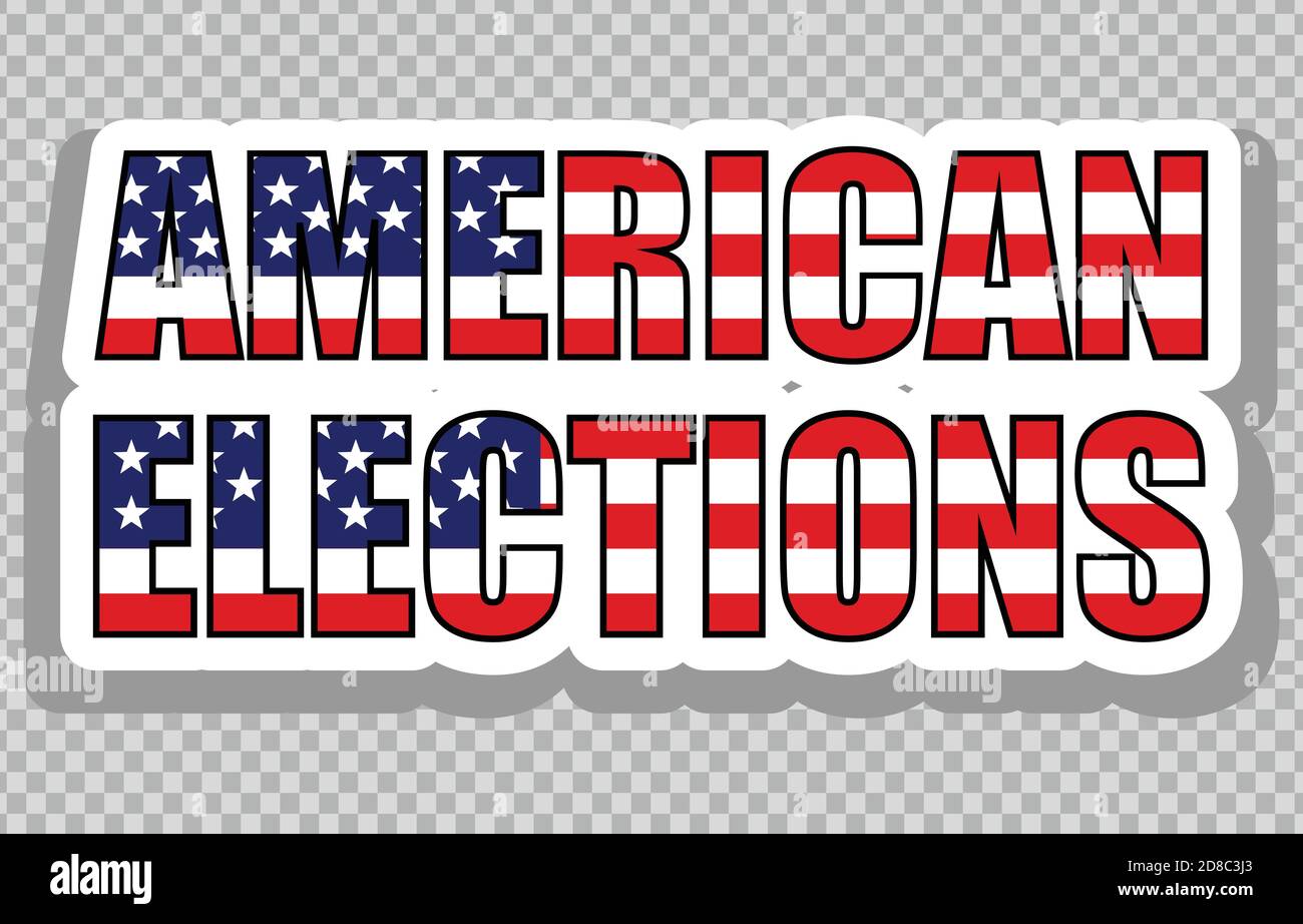 american elections vote vector illustration set. collection of badge ...