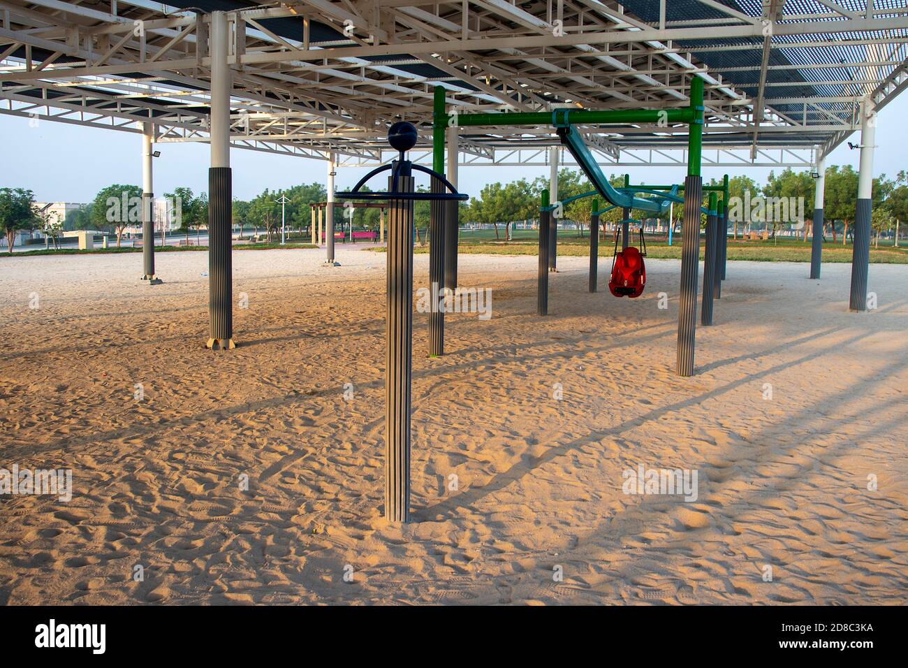 Sunrise over Al Warqa park of Dubai, UAE. Outdoors Stock Photo - Alamy
