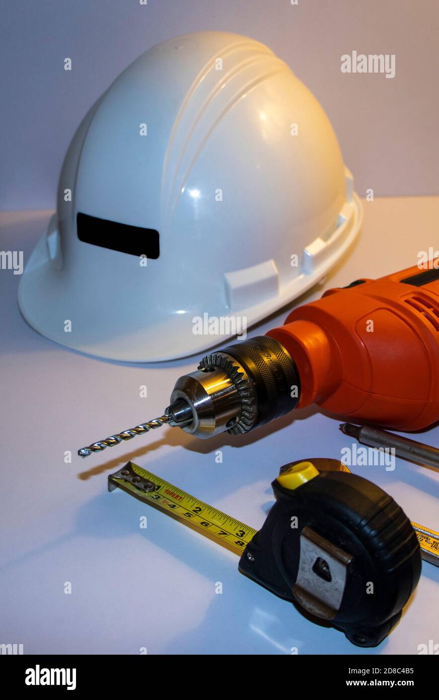 Hand tools on white background Stock Photo - Alamy