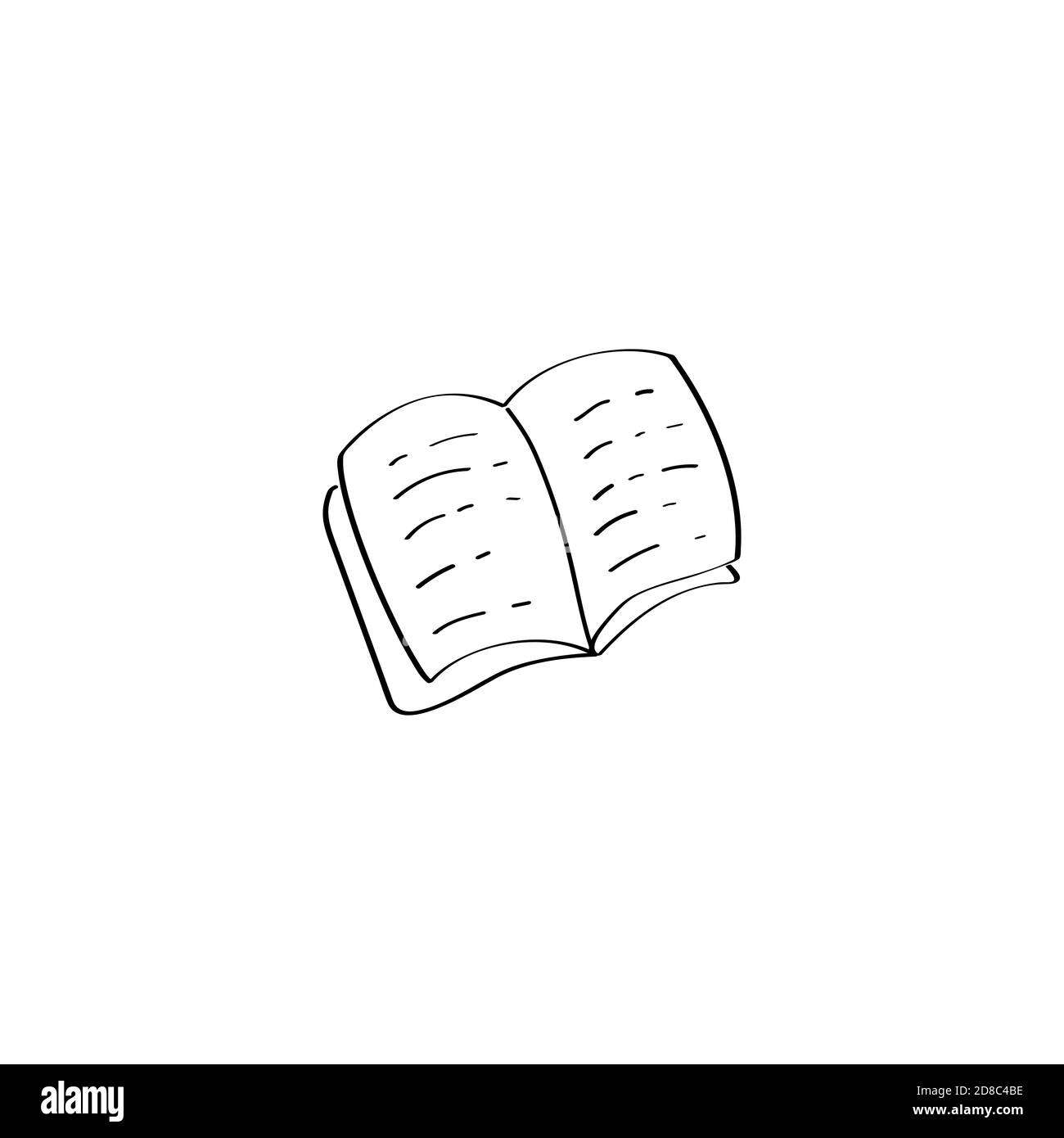 Doodle book notebook icon Black and White Stock Photos & Images - Alamy