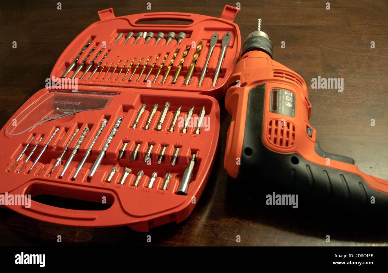 Closeup shot drill bits hi-res stock photography and images - Alamy