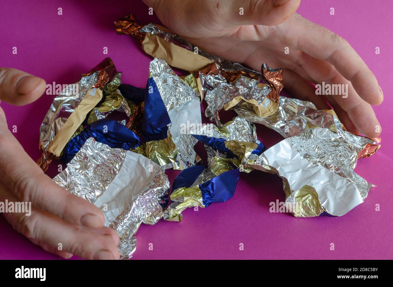 Empty sweet wrappers hi-res stock photography and images - Alamy