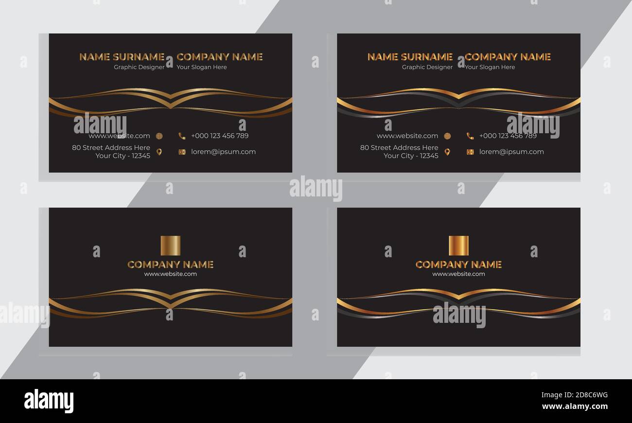 2 Sided Business Card Template