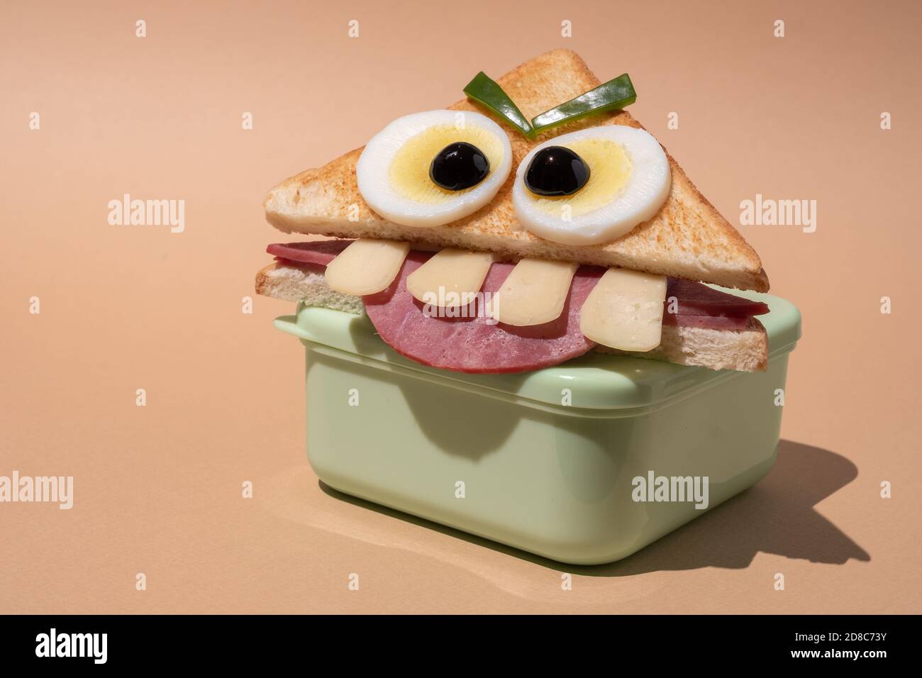 Fun Halloween monster sandwich Stock Photo - Alamy