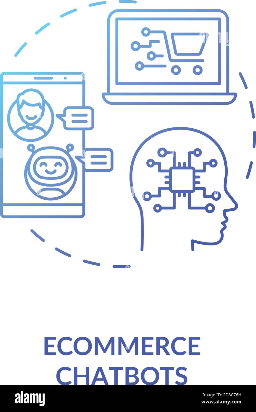 Ecommerce chatbots concept icon Stock Vector Image & Art - Alamy