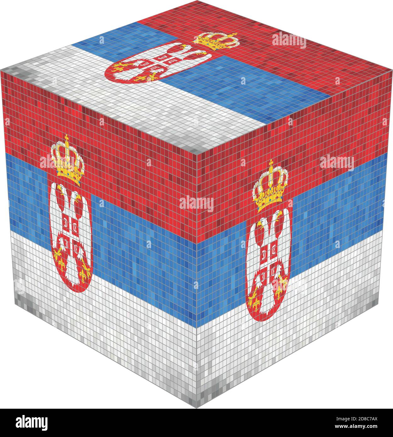 The flag of serbia Stock Vector Images - Alamy