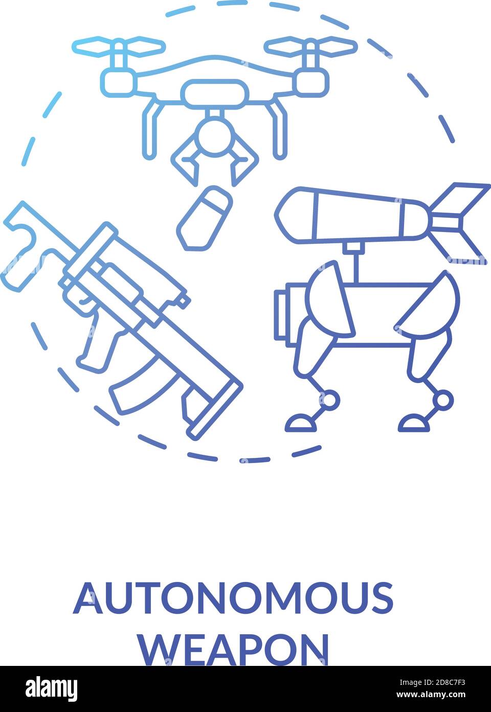 Autonomous weapon concept icon Stock Vector Image & Art - Alamy
