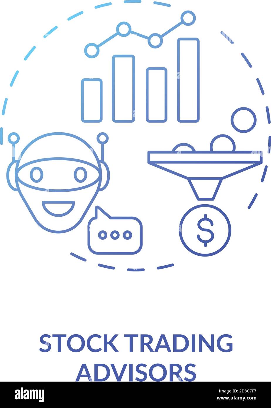 Stock trading advisors concept icon Stock Vector Image & Art - Alamy