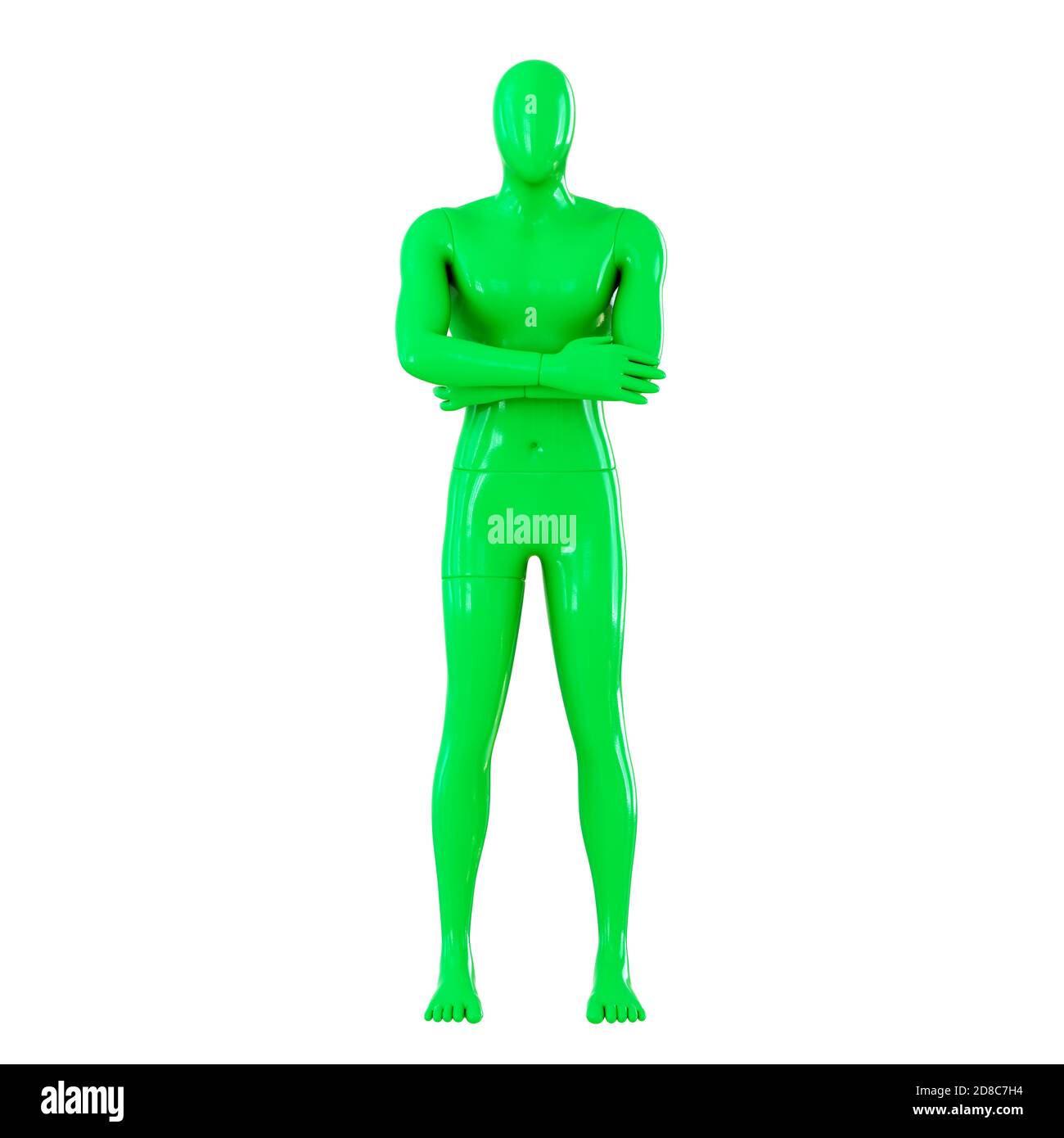 A male faceless mannequin of green color. 3d rendering Stock Photo - Alamy