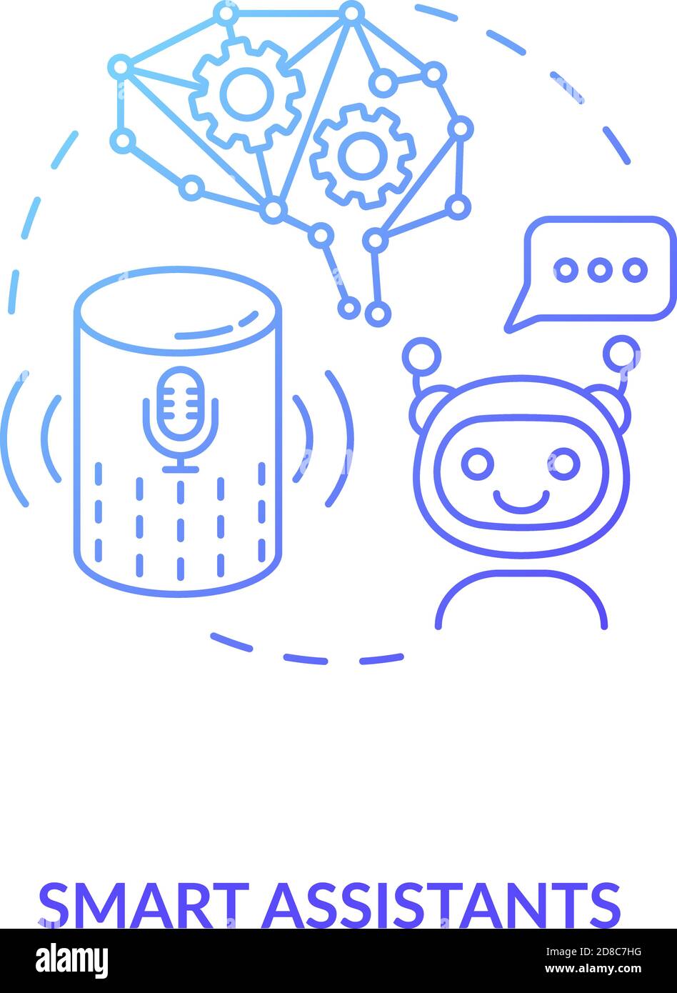 Smart assistants concept icon Stock Vector Image & Art - Alamy