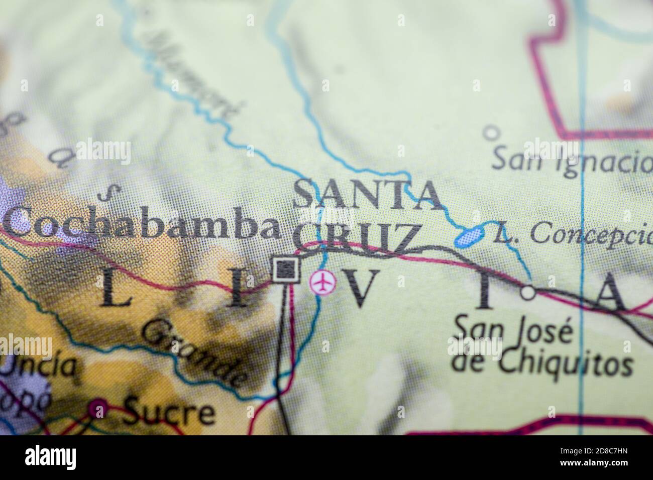 Santa cruz map hi-res stock photography and images - Alamy