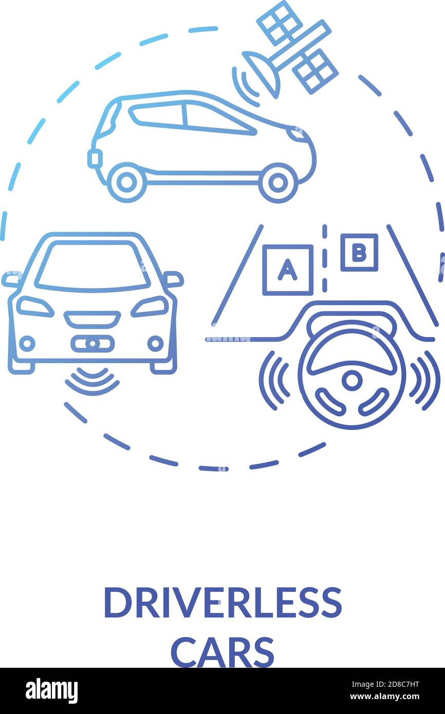 Driverless cars concept icon Stock Vector Image & Art - Alamy