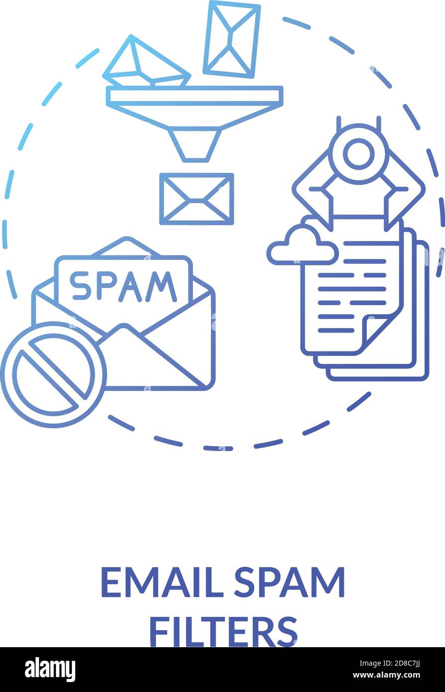 Spam email filter Stock Vector Images - Alamy