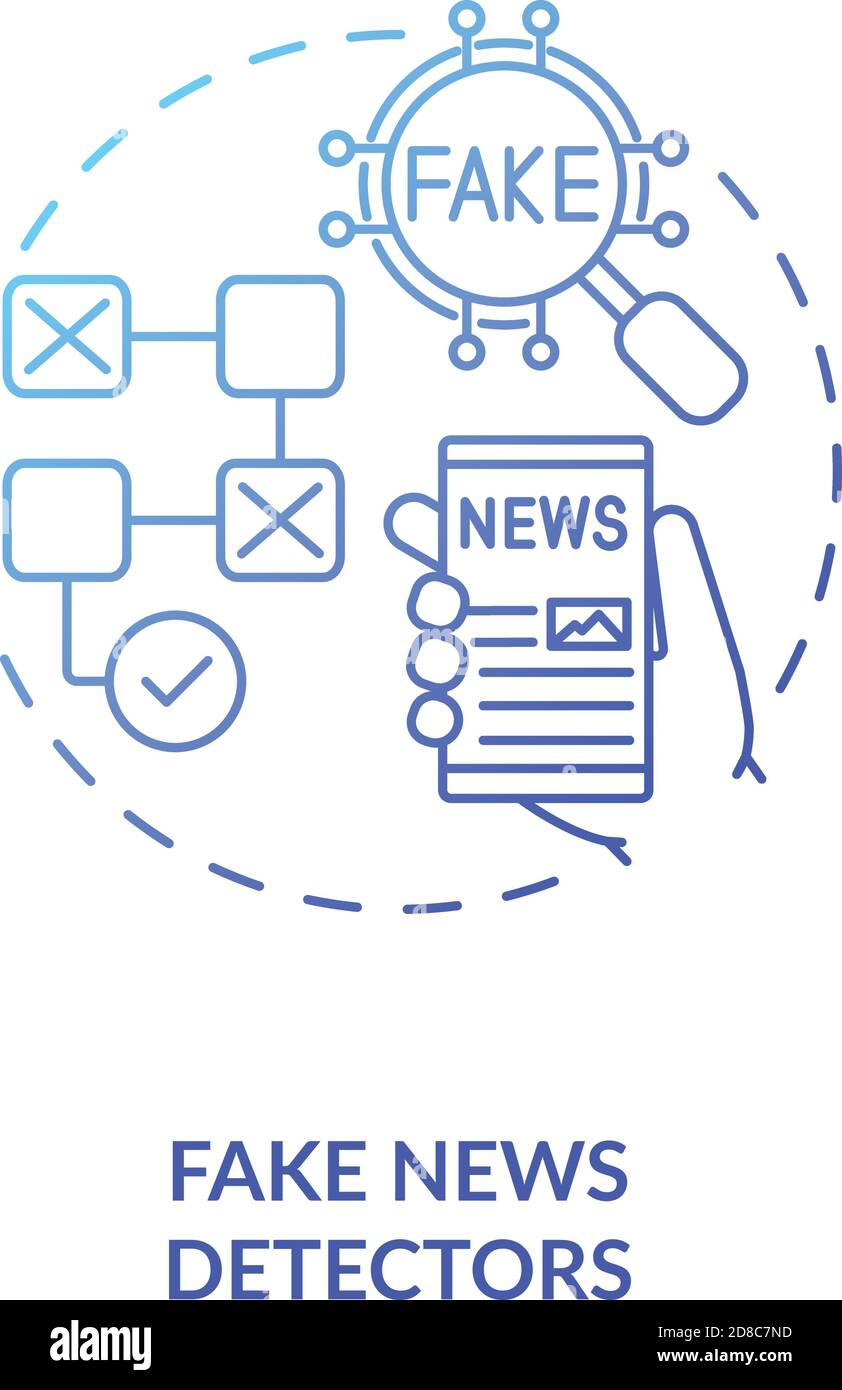Fake news detectors concept icon Stock Vector Image & Art - Alamy