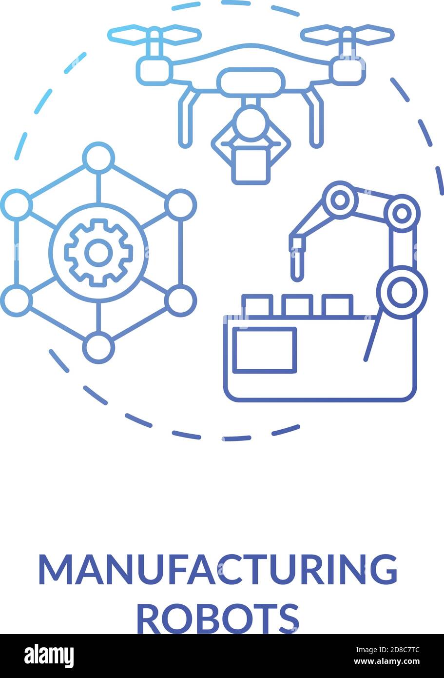 Manufacturing robots concept icon Stock Vector Image & Art - Alamy