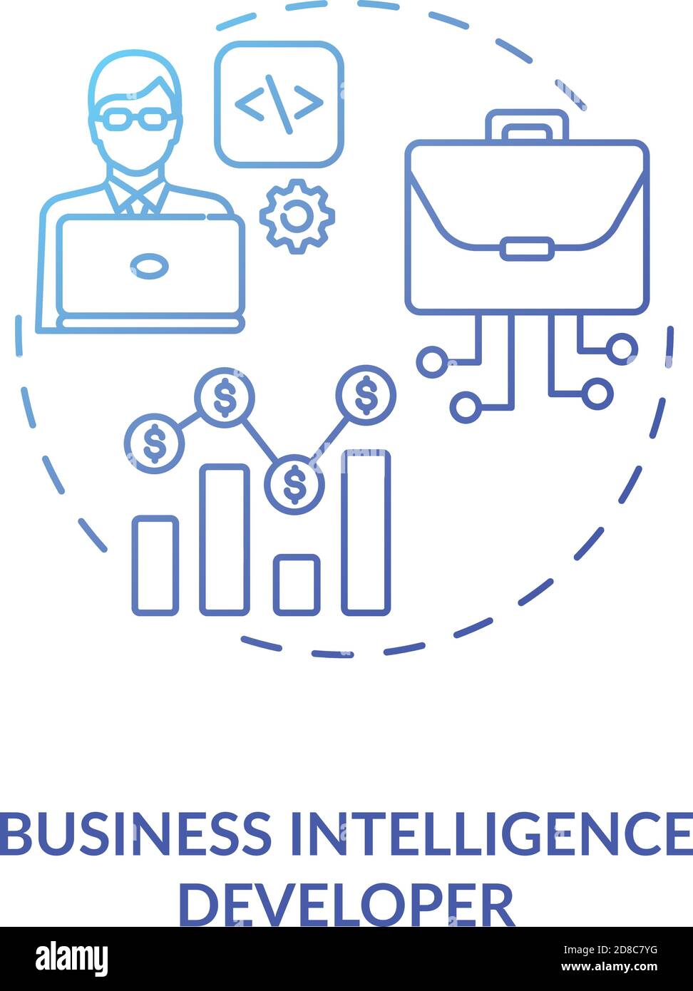 Business Intelligence Developer concept icon Stock Vector Image & Art ...