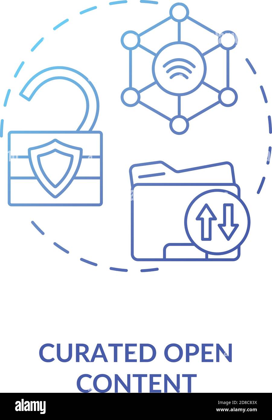 Curated open content concept icon Stock Vector Image & Art - Alamy