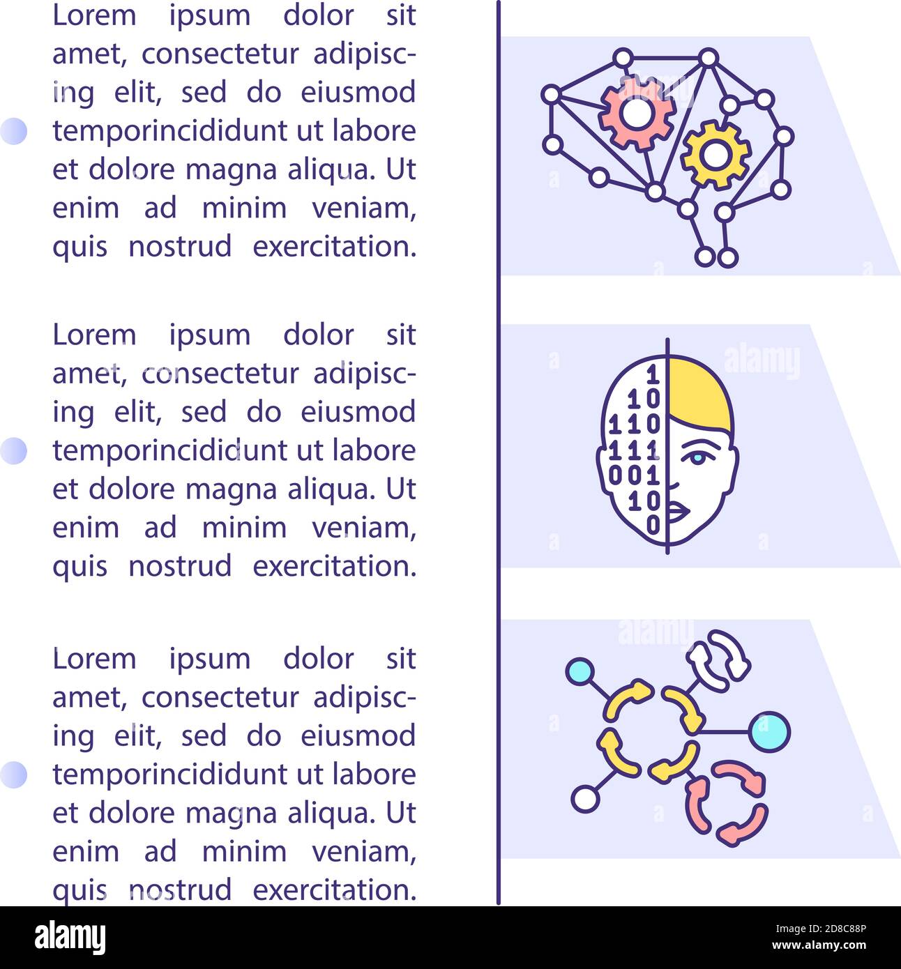 Human intelligence simulation concept icon with text Stock Vector Image ...
