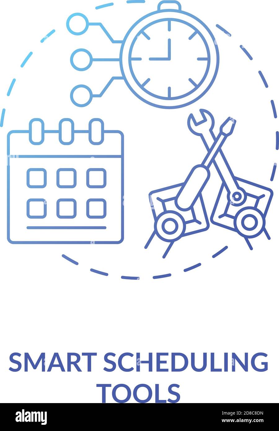 Smart scheduling tools concept icon Stock Vector Image & Art - Alamy