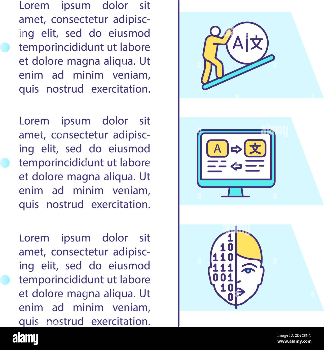 Machine translation concept icon with text Stock Vector Image & Art - Alamy