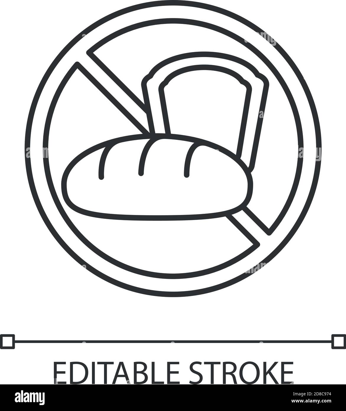 Gluten intolerance linear icon Stock Vector Image & Art - Alamy