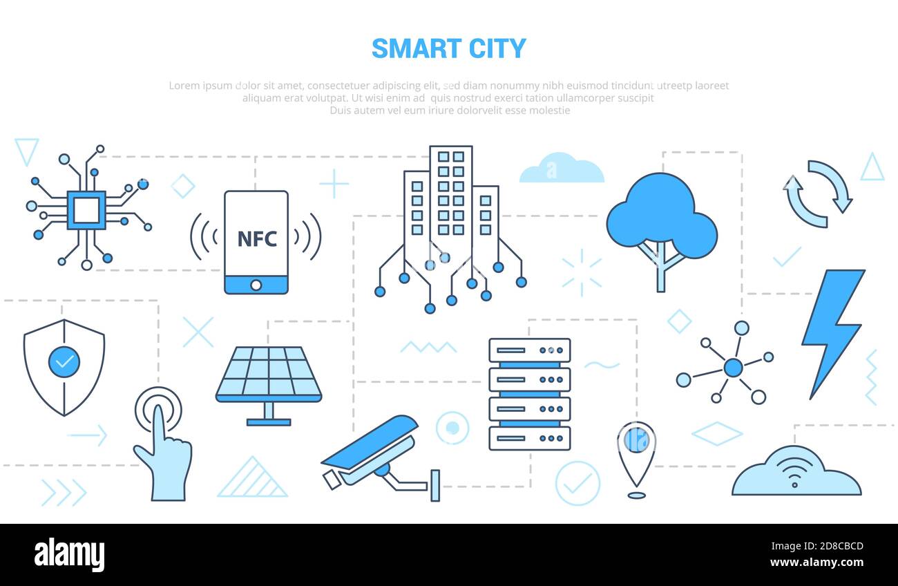 Digital city line icon Stock Vector Images - Alamy
