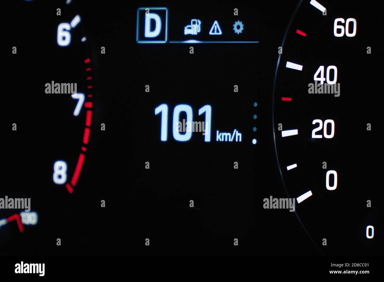 Speedometer in the car on the dashboard Stock Photo - Alamy