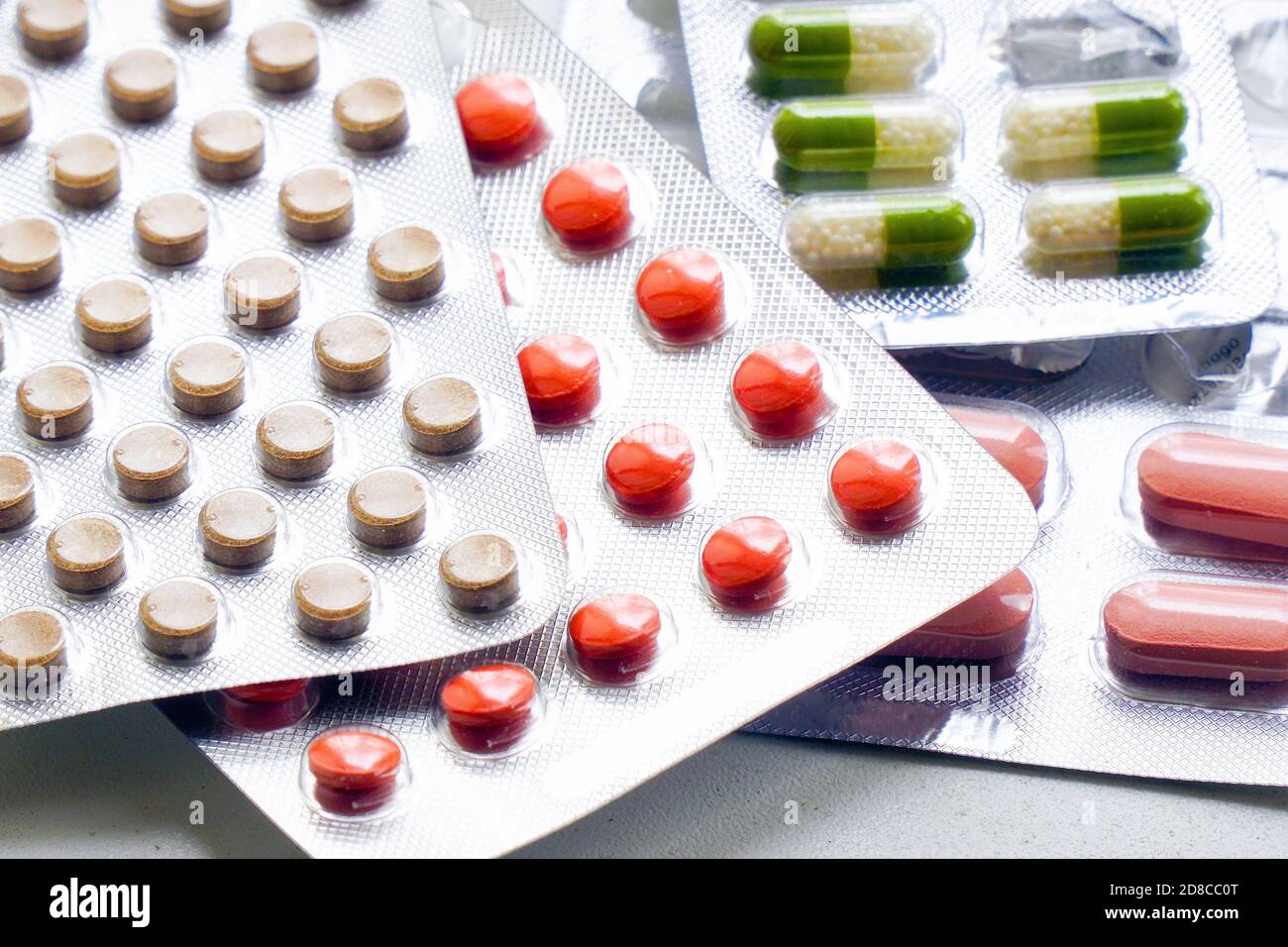 Tablets and capsules Packed in blisters. Pharmaceutical or medical ...