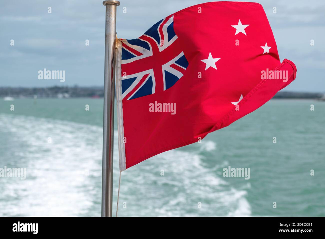 Closeup of a Fiji flag on a yacht flagpole Stock Photo - Alamy