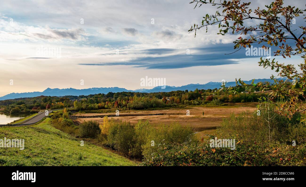 autumn color in the french countryside, Pyrenees Atlantiques Stock ...
