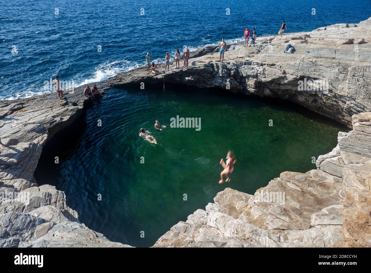 Beaches of Greece, Giola Lagoon, natural sea water pool, Thassos island ...